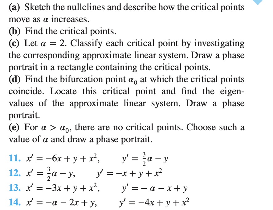 Solved (a) Sketch the nullclines and describe how the | Chegg.com