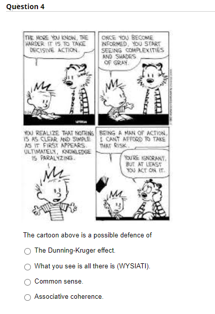 The cartoon above is a possible defence of The | Chegg.com