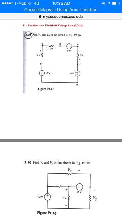 Solved Find V_ae and V_ef in the circuit m Fig. P2.26. Find | Chegg.com