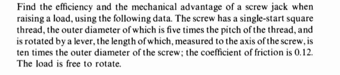 Solved Find the efficiency and the mechanical advantage of a | Chegg.com