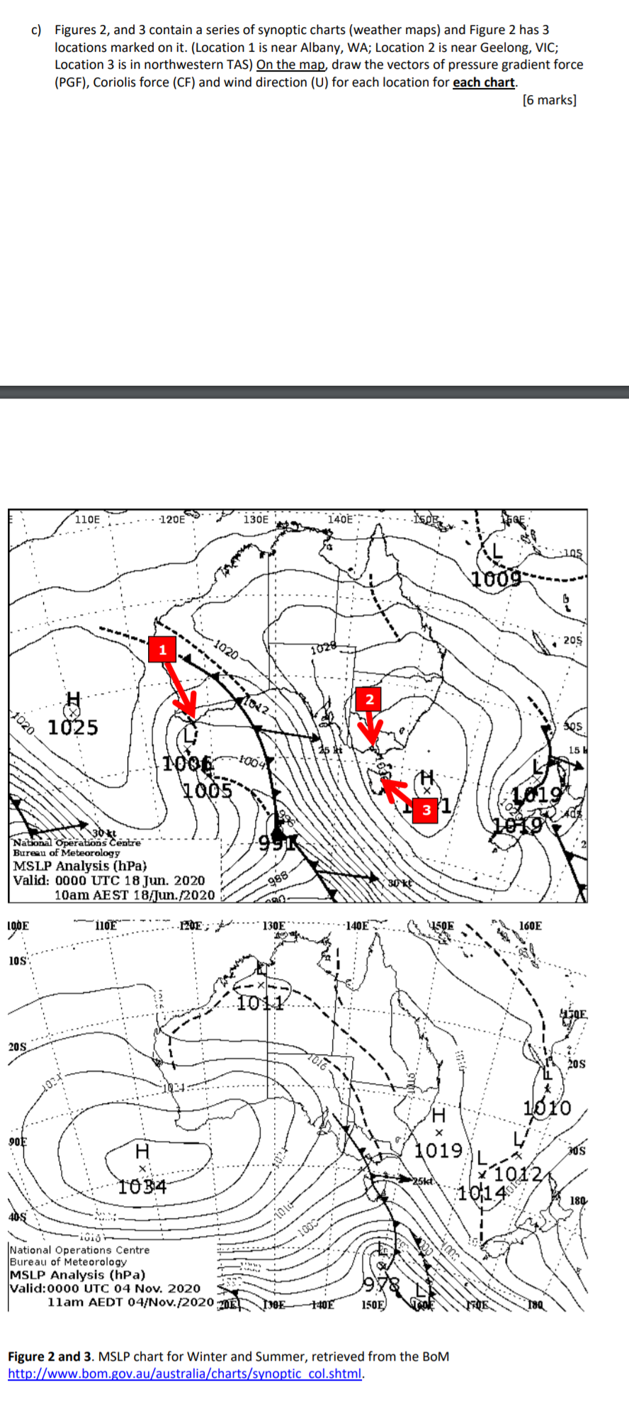 Solved c) Figures 2, and 3 contain a series of synoptic | Chegg.com