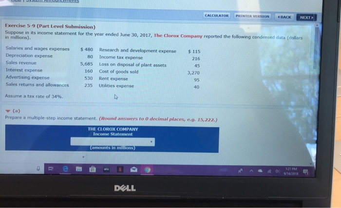Solved Exercise 5-9 (Part Level Submission) Suppose in its | Chegg.com