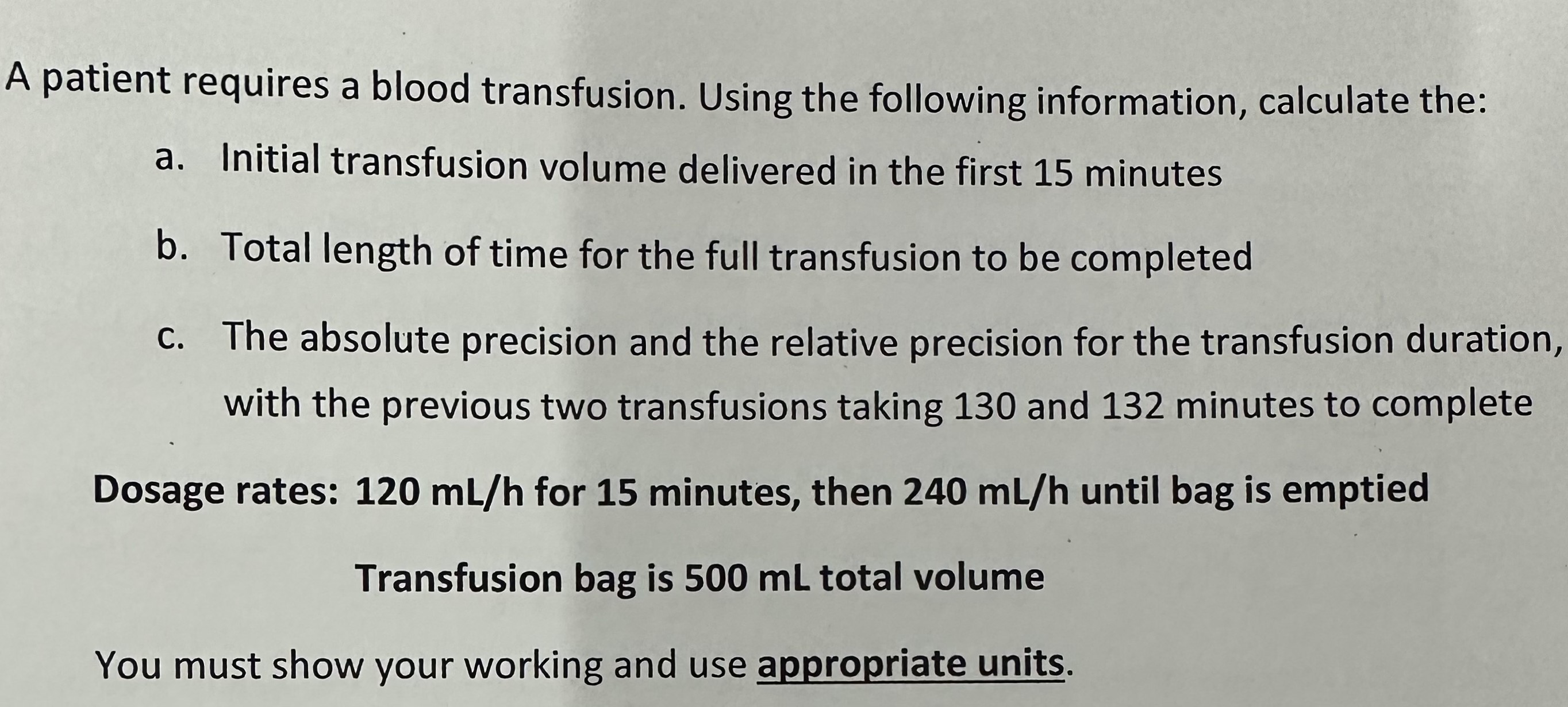 Solved patient requires a blood transfusion. Using the | Chegg.com