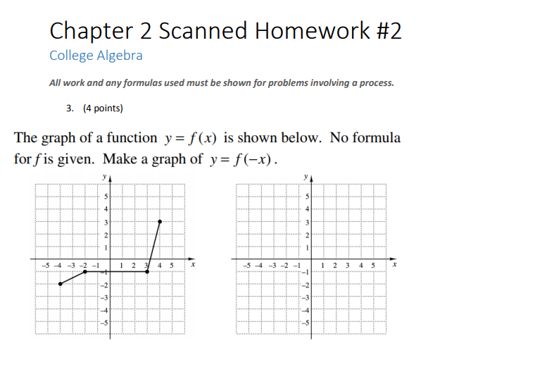 Solved Chapter 2 Scanned Homework #2 College Algebra All | Chegg.com