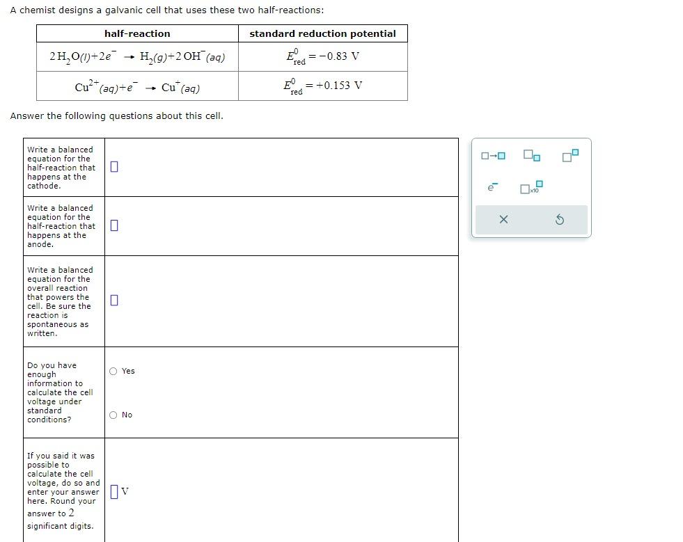 Using standard reduction potentials from the ALEKS | Chegg.com