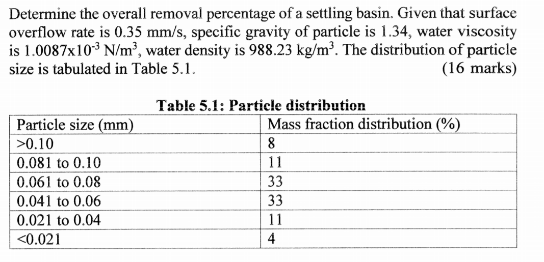 Determine the overall removal percentage of a | Chegg.com