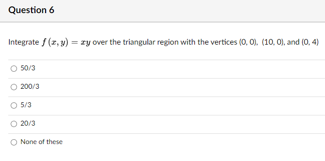 Solved Integrate f(x,y)=xy over the triangular region with | Chegg.com