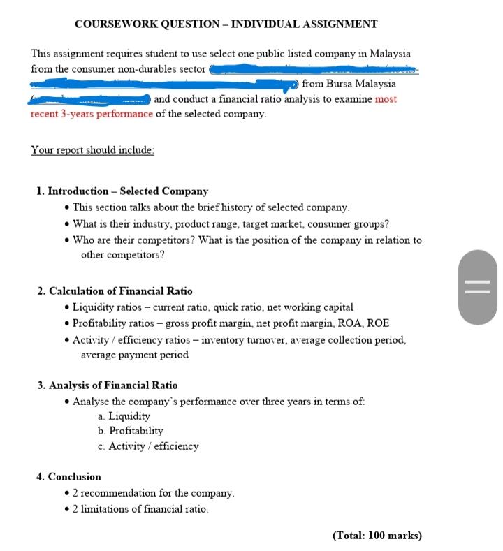 COURSEWORK QUESTION - INDIVIDUAL ASSIGNMENT This | Chegg.com