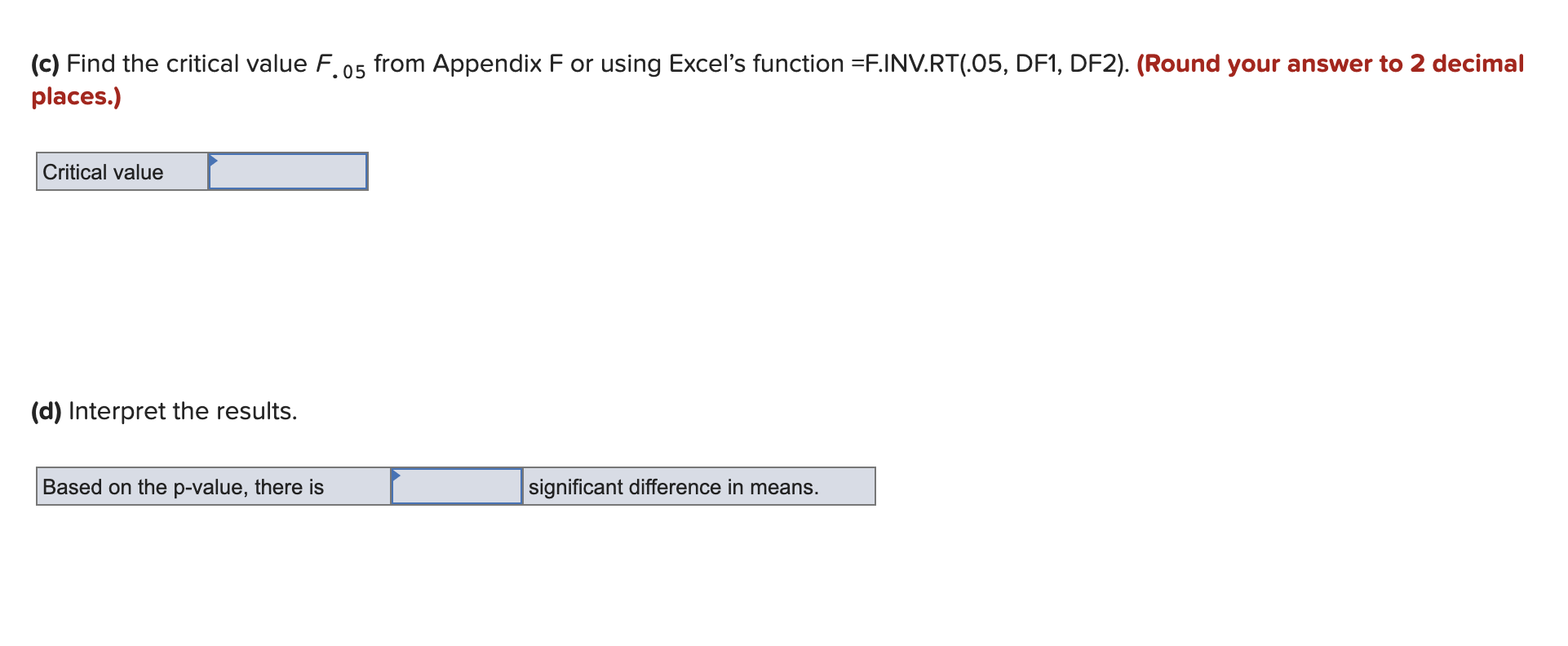 Solved This table shows partial results for a one-factor | Chegg.com