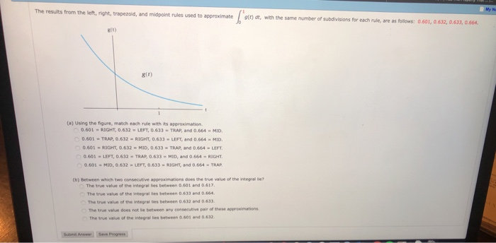 Solved The results from the left, right, trapezoid, and | Chegg.com