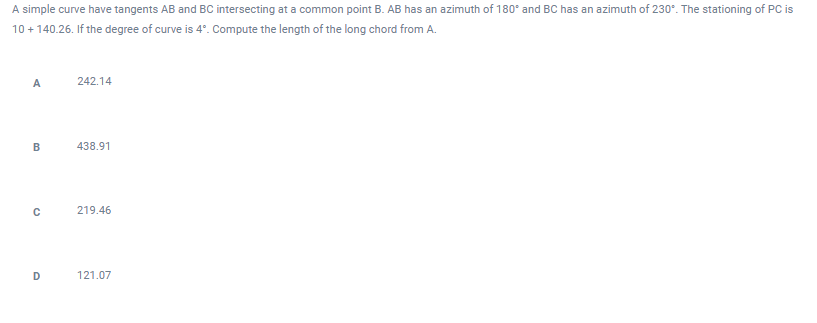 Solved A simple curve have tangents AB and BC intersecting | Chegg.com