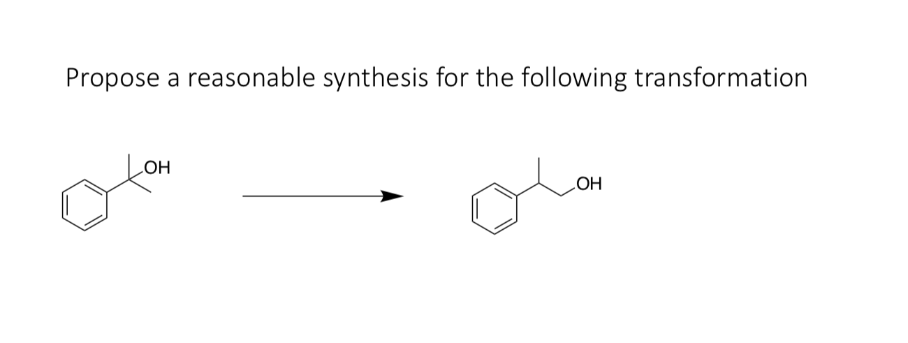 Solved Propose a reasonable synthesis for the following | Chegg.com