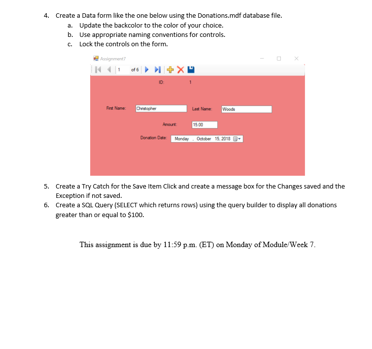 Programming Assignment 7 Instructions Matthew 6:21 | Chegg.com