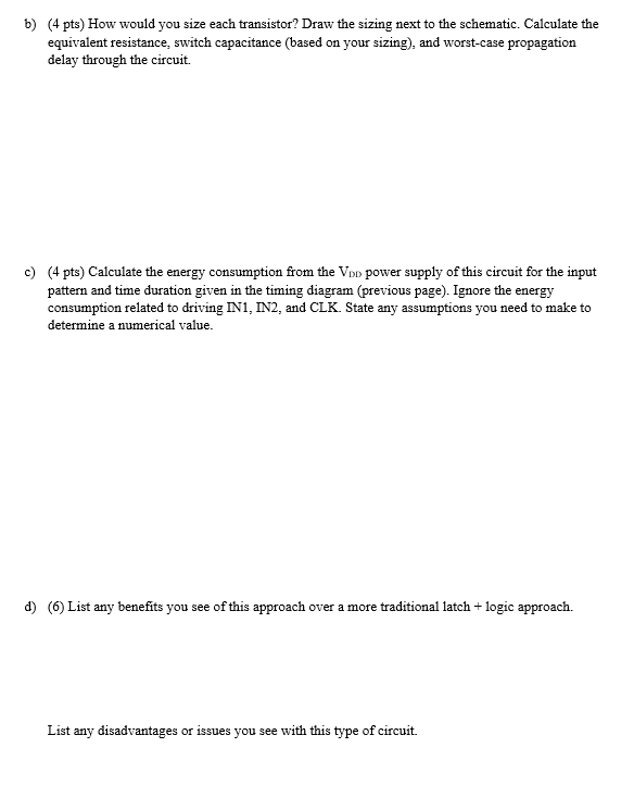 Solved Problem 4. Circuit behavior analysis ( 20 pts) a) (6 | Chegg.com