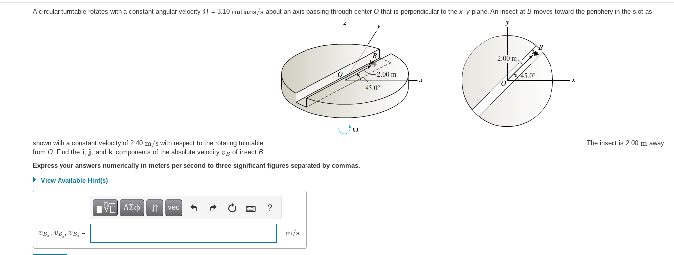 Solved A circular turntable rotates with a constant angular | Chegg.com