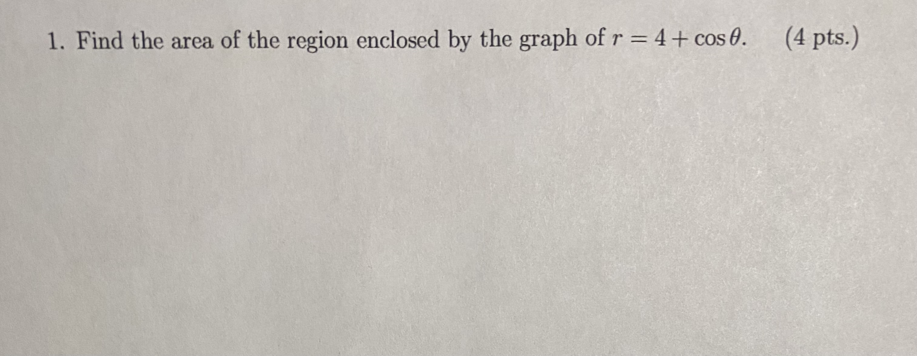 Solved 1. Find the area of the region enclosed by the graph | Chegg.com