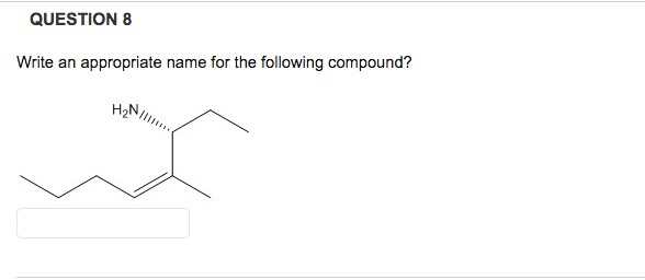 Solved QUESTION 8 Write an appropriate name for the | Chegg.com