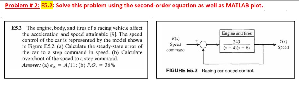 Solved Problem # 2: E5.2: Solve this problem using the | Chegg.com