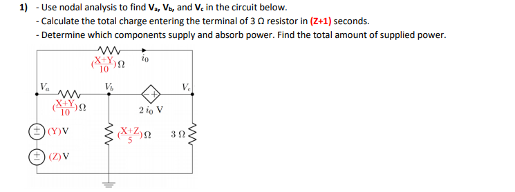 Solved 1) - Use nodal analysis to find Va, Vb, and Vin the | Chegg.com