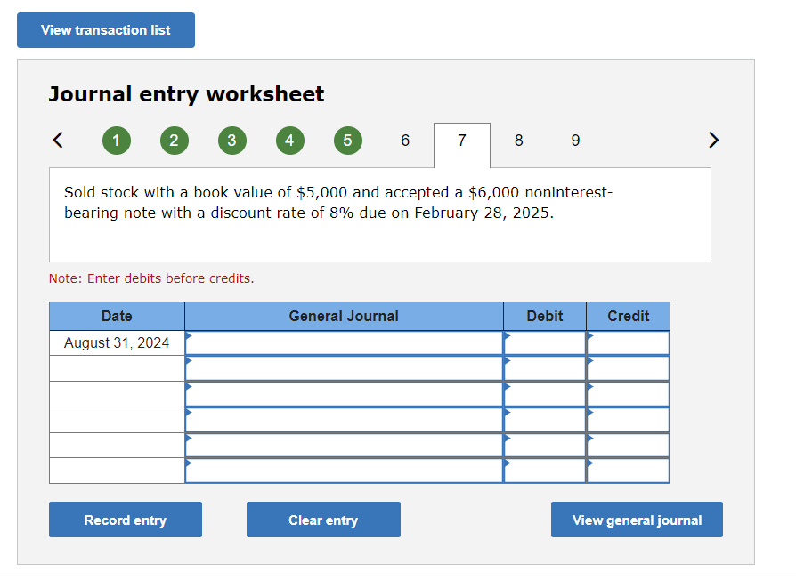 Solved Journal entry worksheet 1) 2 3 4 5 9 Sold stock with | Chegg.com