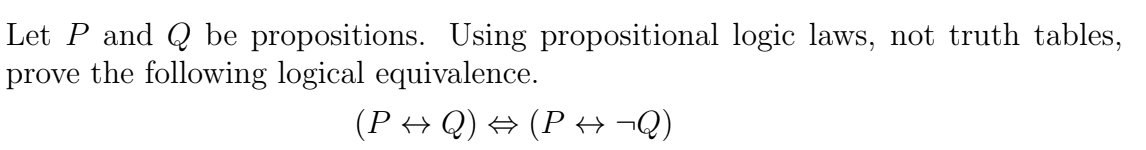 Solved Let P and Q be propositions. Using propositional | Chegg.com