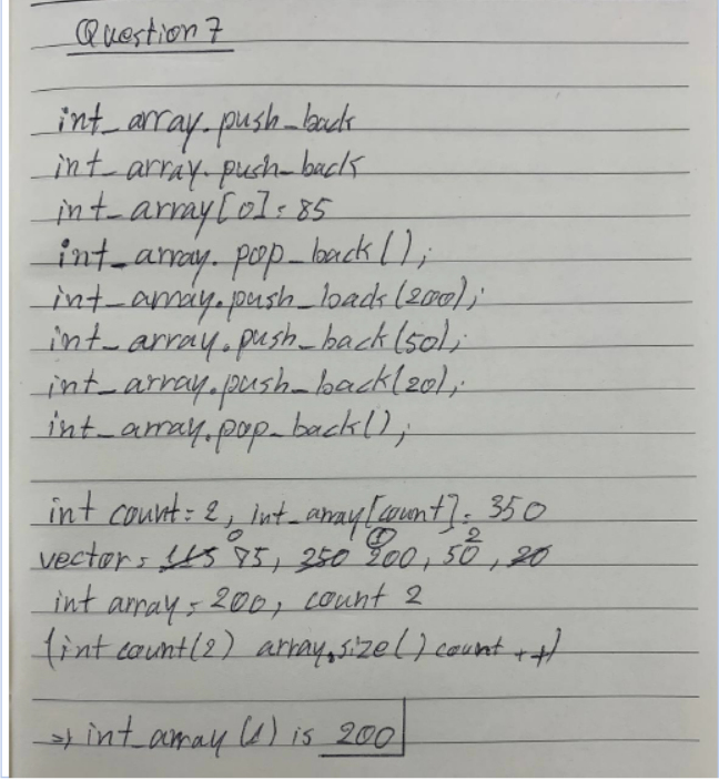 Solved //code extract begins int result =0; vector | Chegg.com