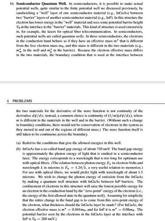 16. Semiconductor Quantum Well. In semiconductors, it | Chegg.com
