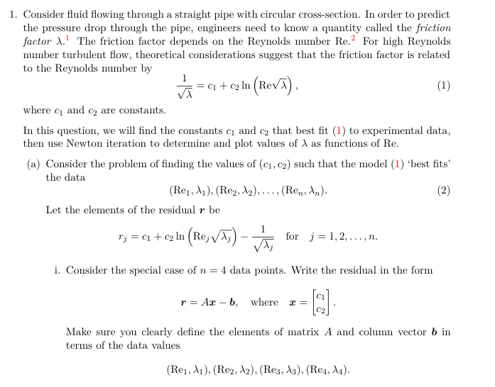 Solved Consider fluid flowing through a straight pipe with | Chegg.com