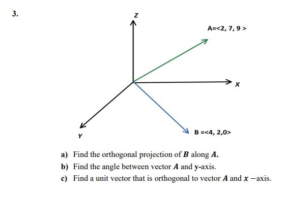 Solved 3. A= B = a) Find the orthogonal | Chegg.com