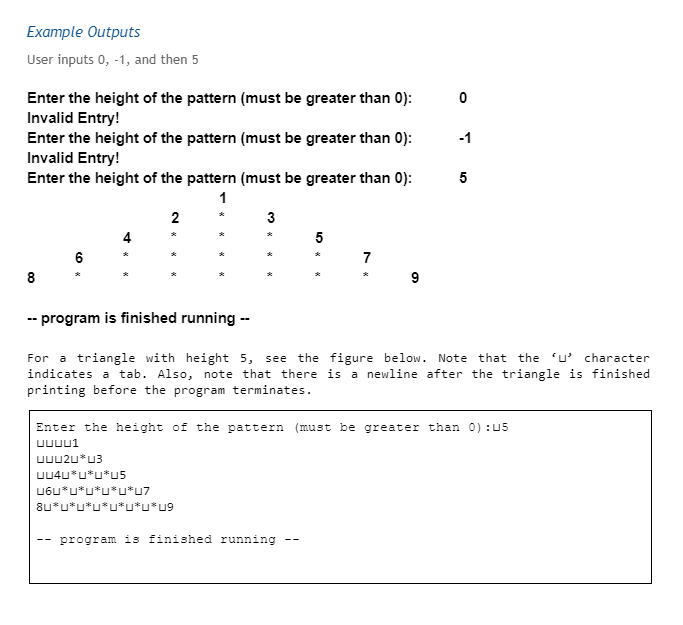 Solved Functionality This program will print out a pattern | Chegg.com