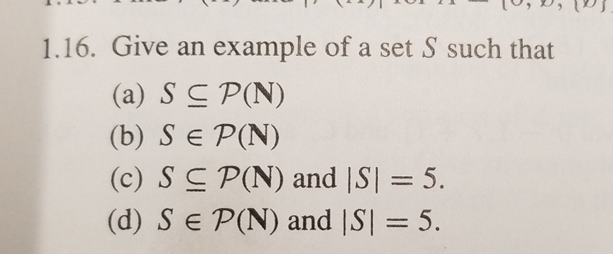Solved 1.16. Give an example of a set S such that (a) S C | Chegg.com