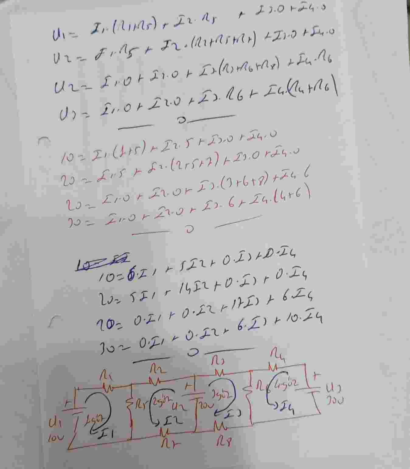 Solved Can you calculate the loop currents using Cramer's | Chegg.com