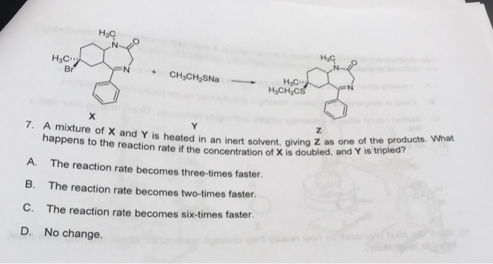 Solved H3C Br HaC H3CH 7. A mixture of X and Y is heated in | Chegg.com
