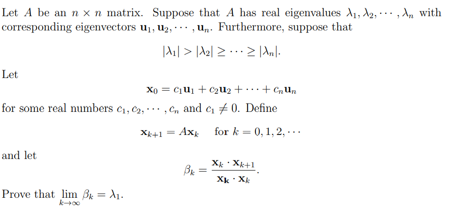 Solved Let A be an n×n matrix. Suppose that A has real | Chegg.com