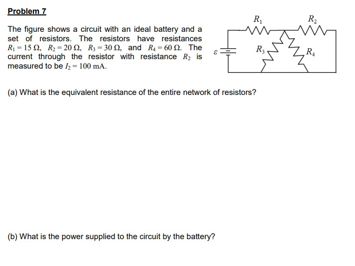 Solved The figure shows a circuit with an ideal battery and | Chegg.com