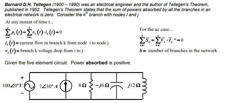 Solved Bernard D.H. Tellegen (1900 - 1990) was an electrical | Chegg.com