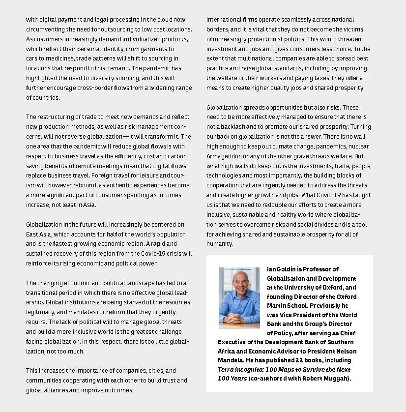 Solved THE FUTUREOFGLOBALZATION By Jan Goldin, Professor of | Chegg.com