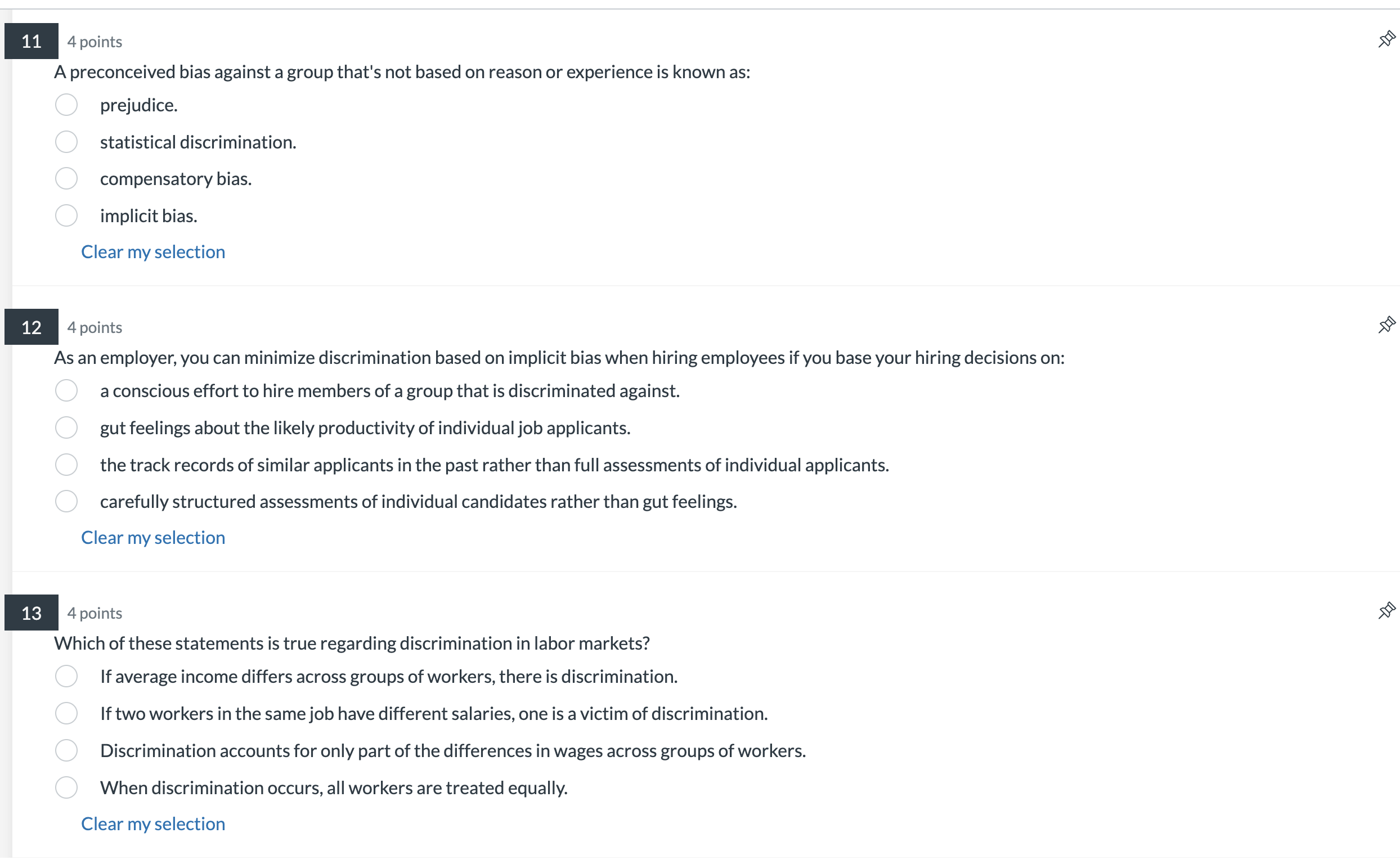 Solved 4 points A preconceived bias against a group that's | Chegg.com