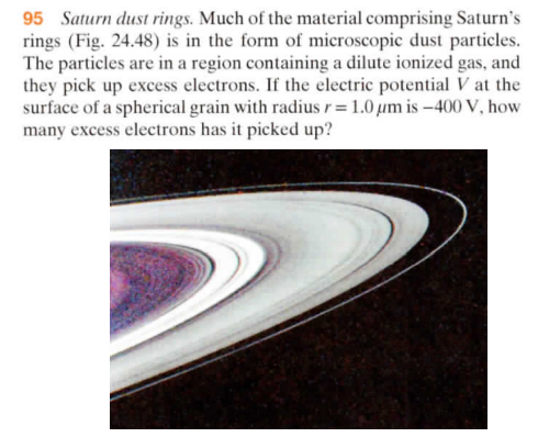 Solved 95 Saturn dust rings. Much of the material comprising | Chegg.com