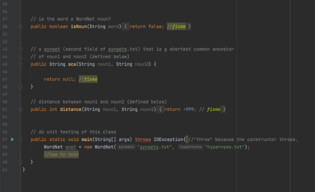 The WordNet digraph. Your first task is to build the | Chegg.com