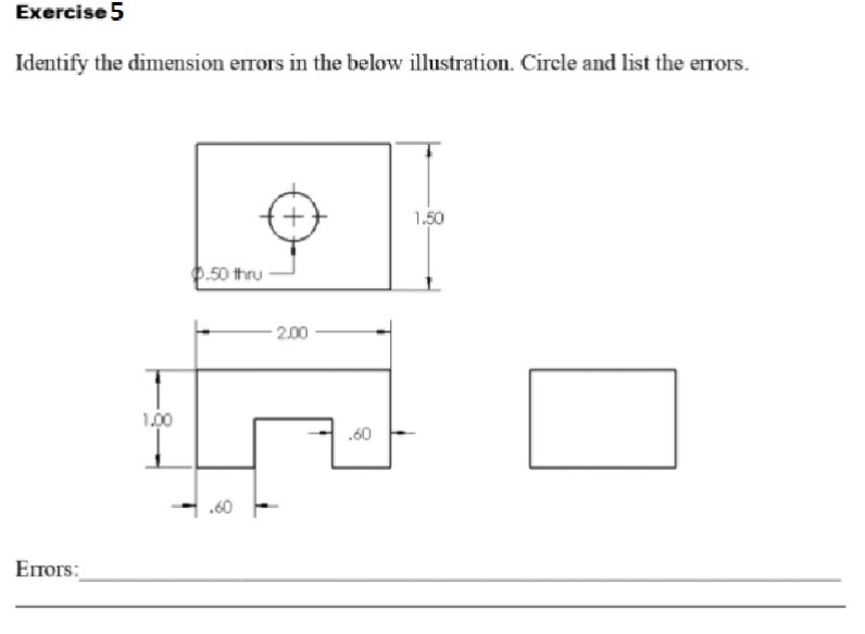 Solved Exercise 5Identify the dimension errors in the below | Chegg.com