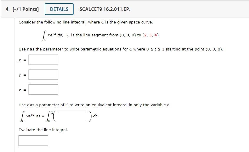 Solved Consider the following line integral, where C is the | Chegg.com