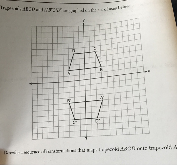 Solved Trapezoids ABCD and A'B'C"D' are graphed on the set | Chegg.com