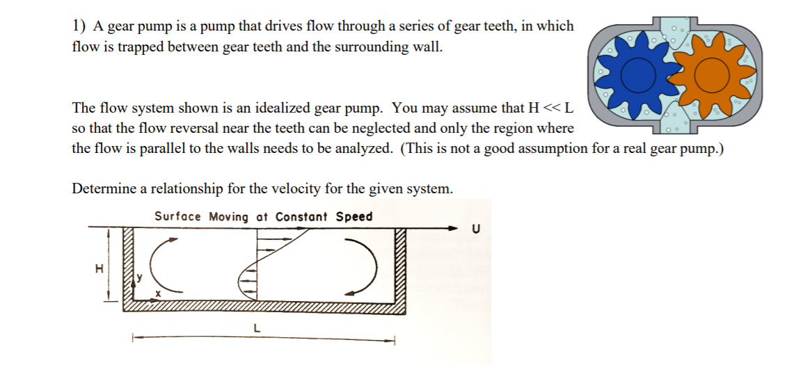 Solved 1) A gear pump is a pump that drives flow through a | Chegg.com