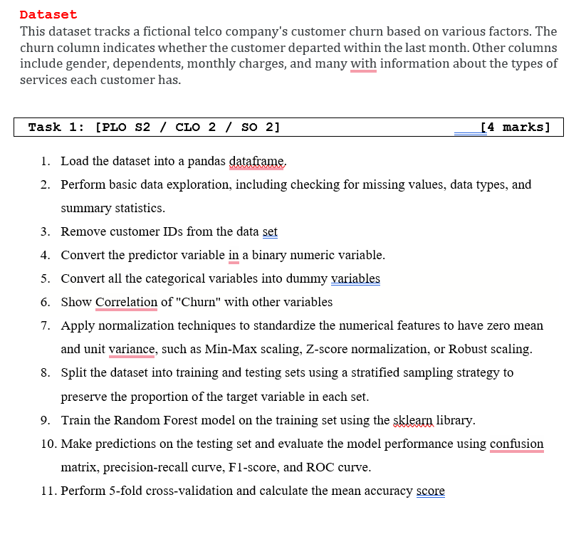 Solved in the first task the data is | Chegg.com