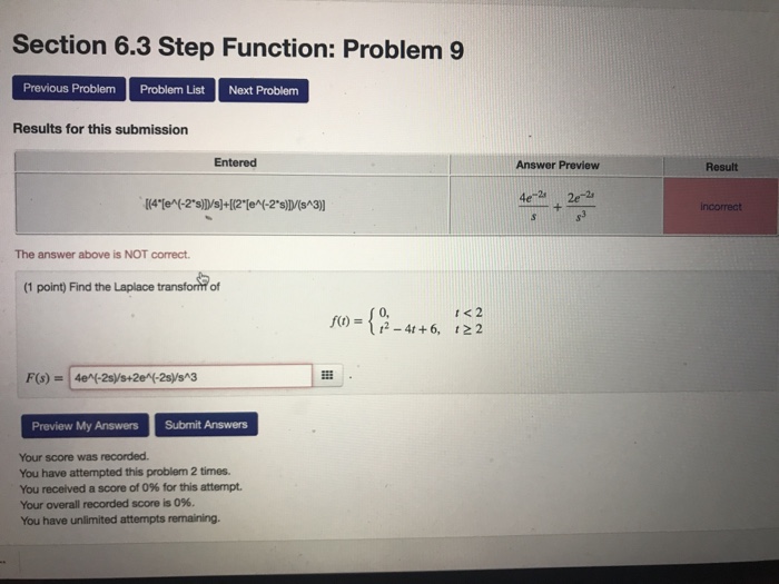 Solved Section 6 3 Step Function Problem 3 Previous Problem