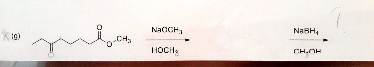 Solved NaOCH3 NaBH4 -CH2 HOCHZ CHOH | Chegg.com