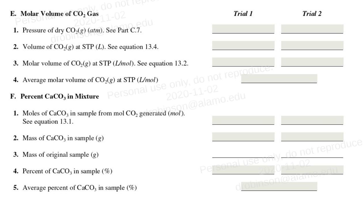 Solved Unknown sample no. 1. Mass of sample (s) 3. | Chegg.com