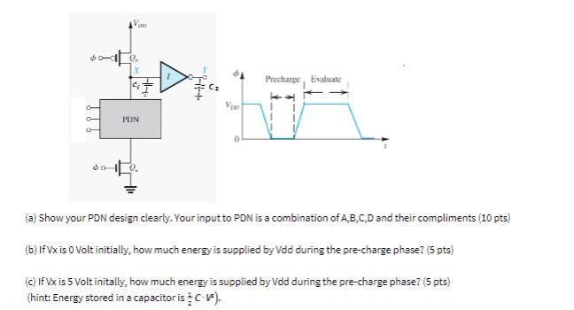 Solved 2. Dynamic Logic Circuit (20 pts) We want to | Chegg.com