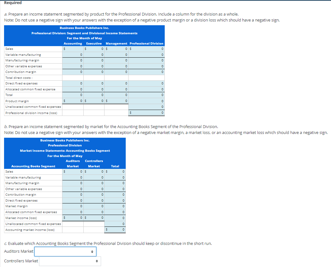 Solved Segment Reporting and Analysis | Chegg.com